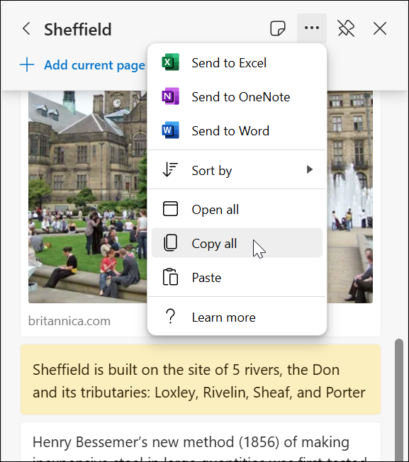Exporting your collections | Sheffield Hallam University