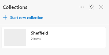 Using collections in Microsoft Edge | Sheffield Hallam University